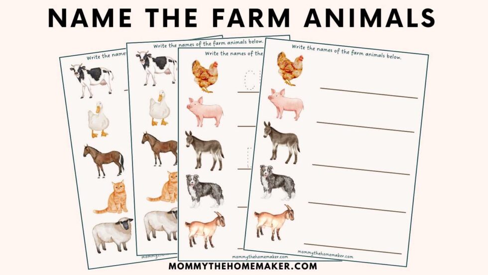 17 Farm Animal Worksheets for Kids (Free Printable!) - Mommy the Homemaker